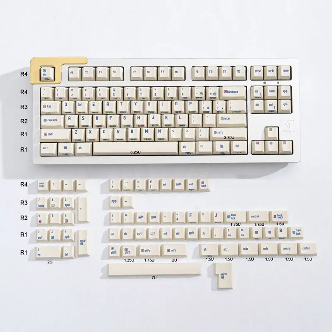 153 Keys Commodore 64 C64 Theme Keycaps PBT Dye Sub Key Caps Retro ...