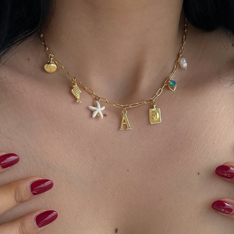 Charm Necklace - Etsy