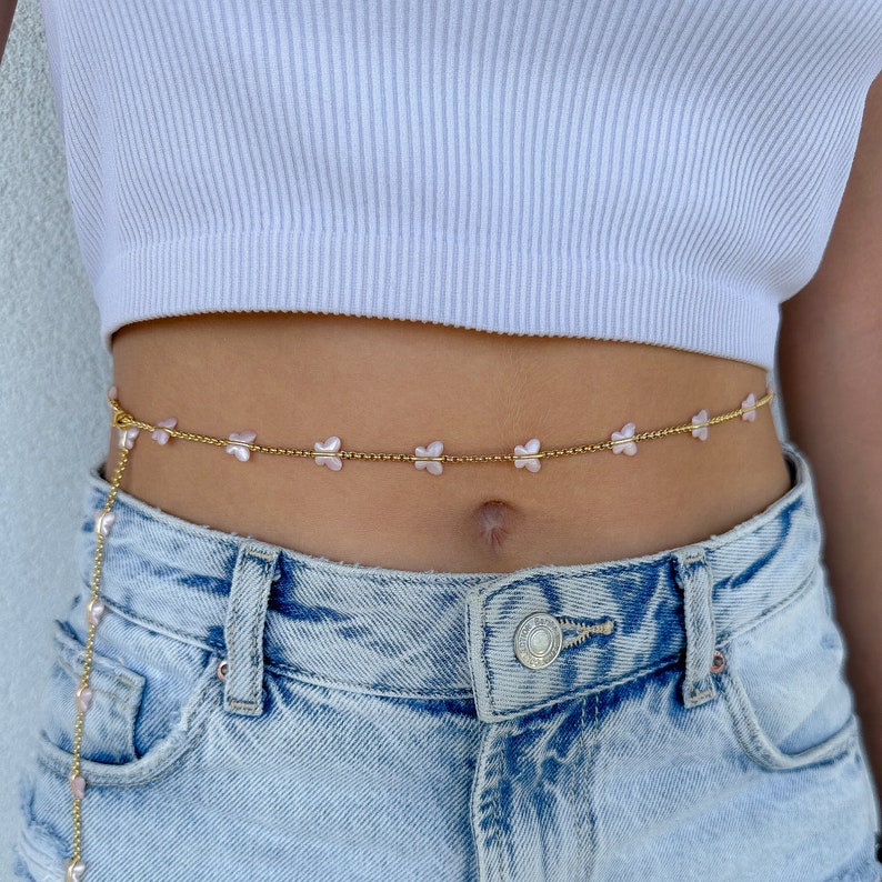Belly Chain, Waist Chain, Body Jewelry, Butterfly Belly Chain ...