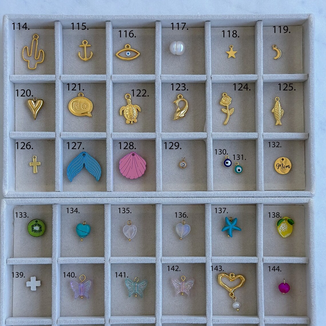 Gold Charm Necklace, Custom Charm Necklace, Gold Vintage Charm Jewelry ...