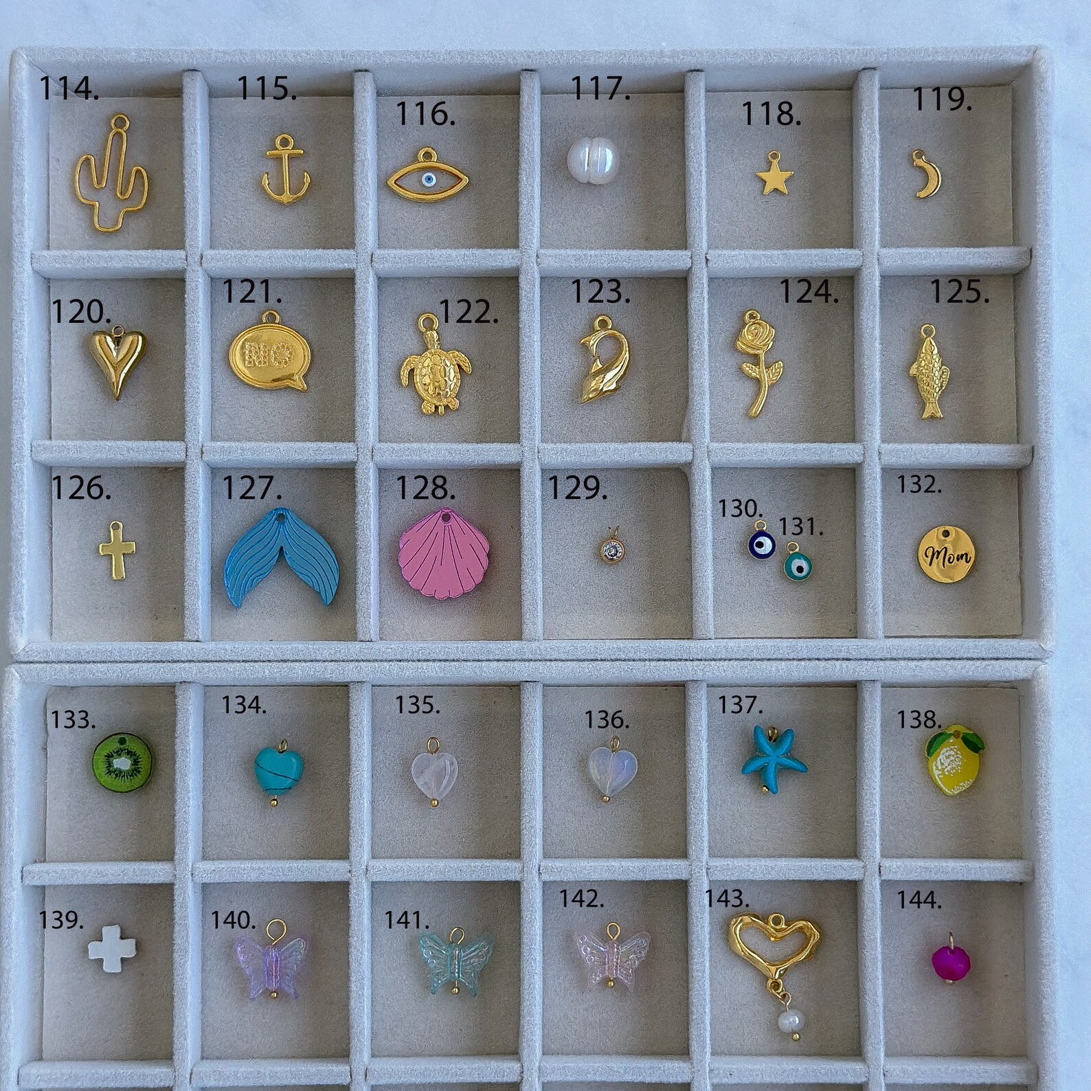 Gold Charm Necklace, Custom Charm Necklace, Gold Vintage Charm Jewelry ...