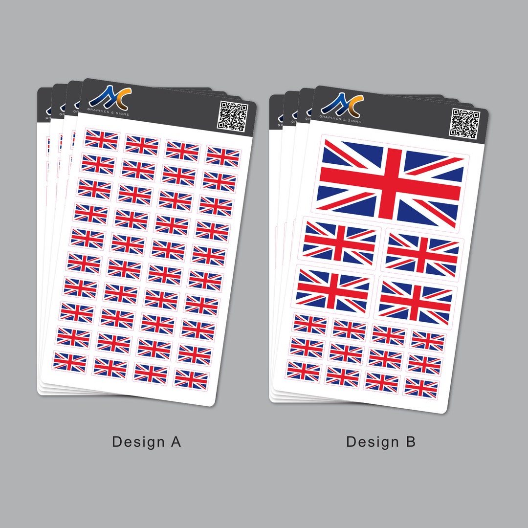 UK Union Jack Great Britain United Kingdom Flag Sticker Sheet - Etsy