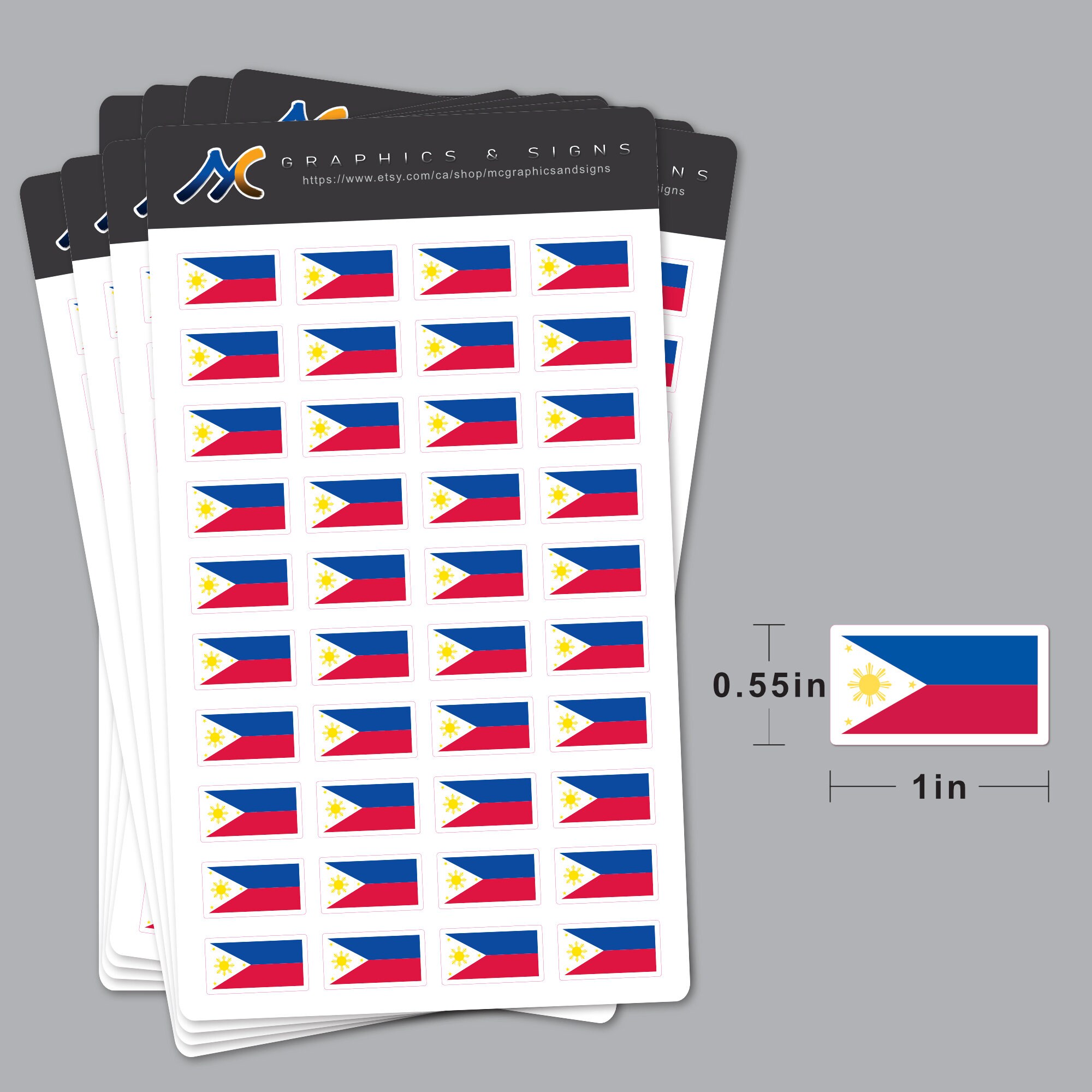 Philippines Flag Sticker Sheet - Etsy