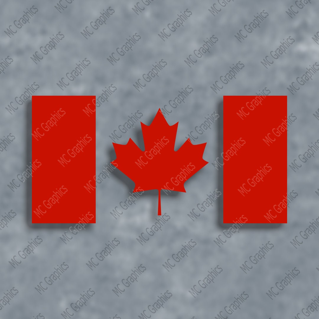 Canada Maple Leaf Flag Vinyl Decal - Etsy