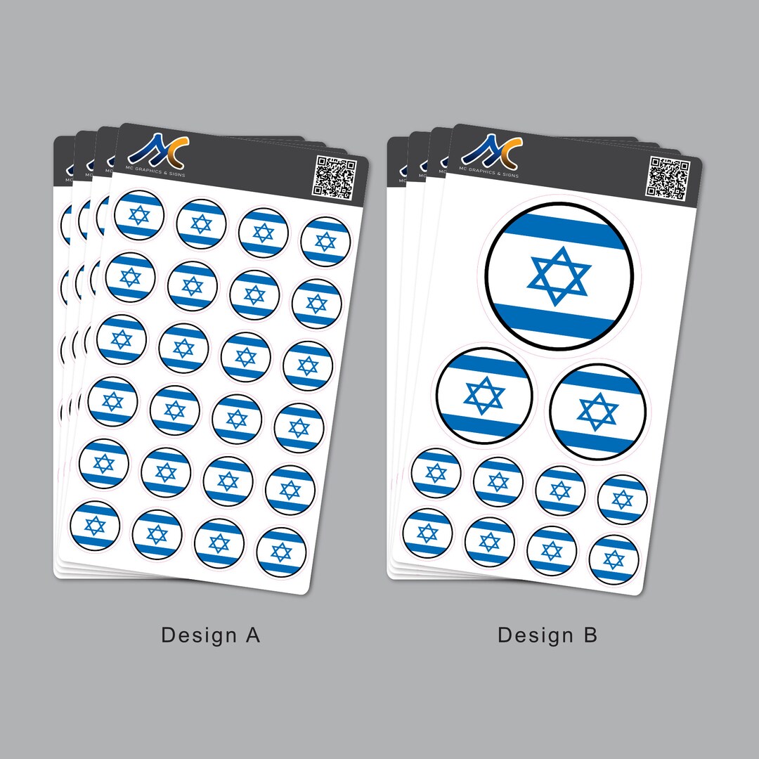 Israel Flag Jewish Star of David Vinyl Decal Sticker Sheets - Etsy