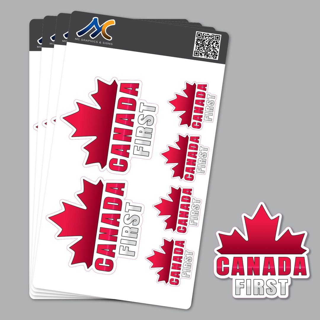 Canada First | Buy Canadian Sticker Sheet | Support Canadians | Made in ...