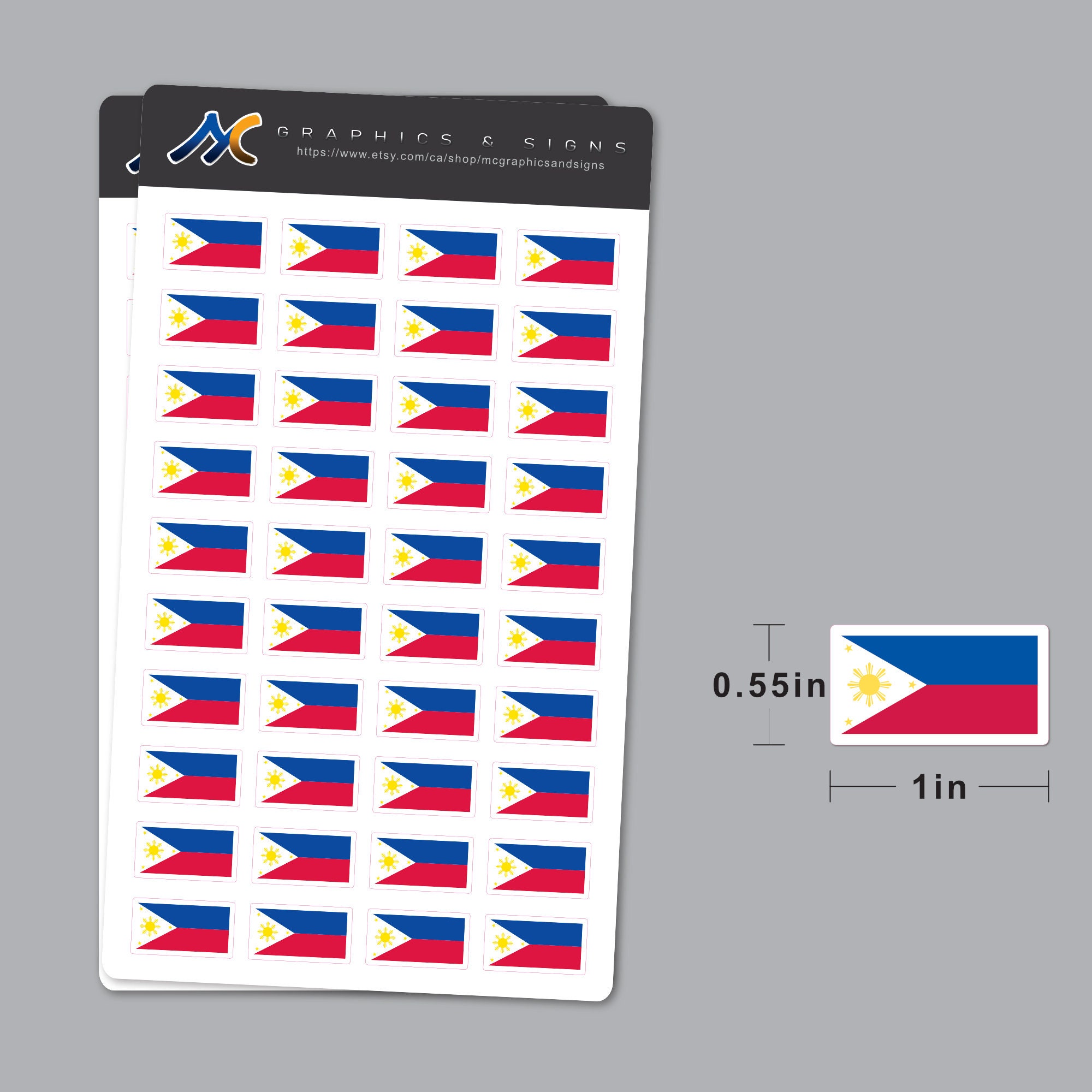 Philippines Flag Sticker Sheet - Etsy