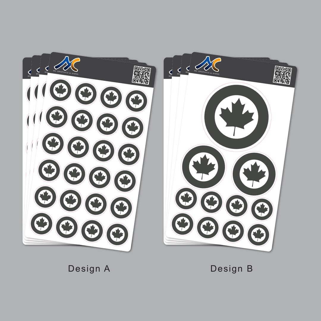 Royal Canadian Air Force RCAF Roundel Canada Flag Sticker Sheet July ...