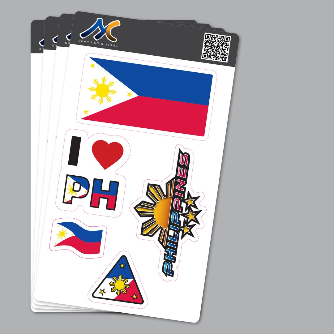 Philippines Flag Vinyl Decal Sticker Sheet - Filipino Pinoy Noypi - Etsy