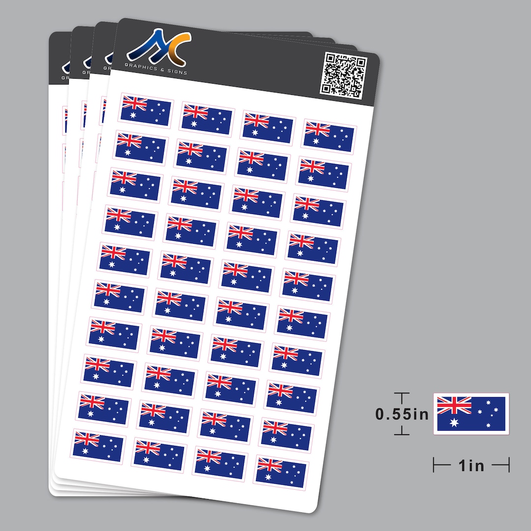 Australia Flag Sticker Sheet Aussie Flag Australia Day - Etsy