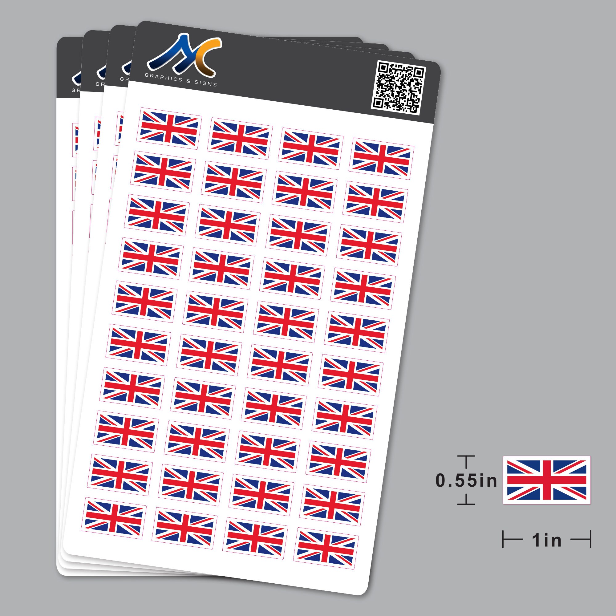UK Union Jack Great Britain United Kingdom Flag Sticker Sheet - Etsy