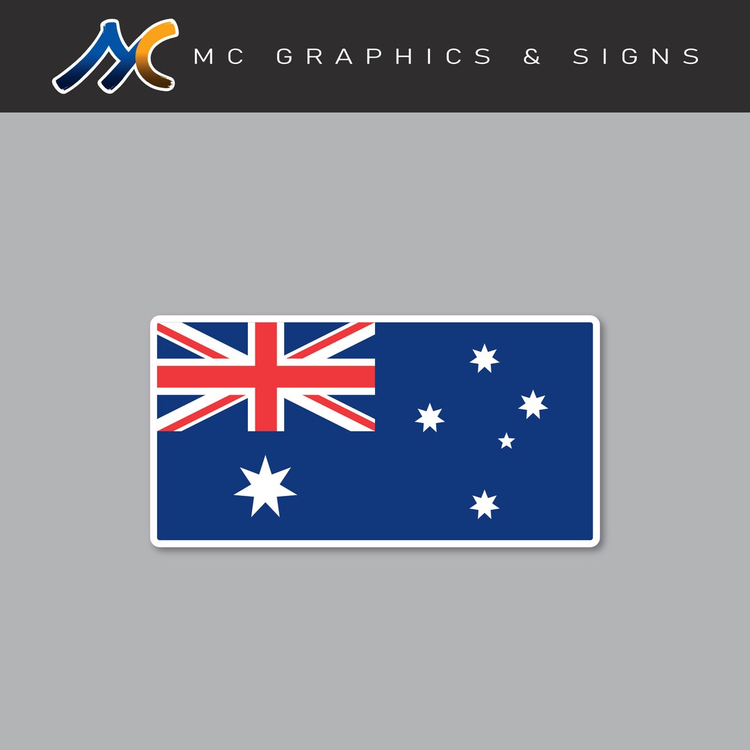 Australia Flag Sticker Laptop Sticker Decal, Notebook Sticker, Car ...