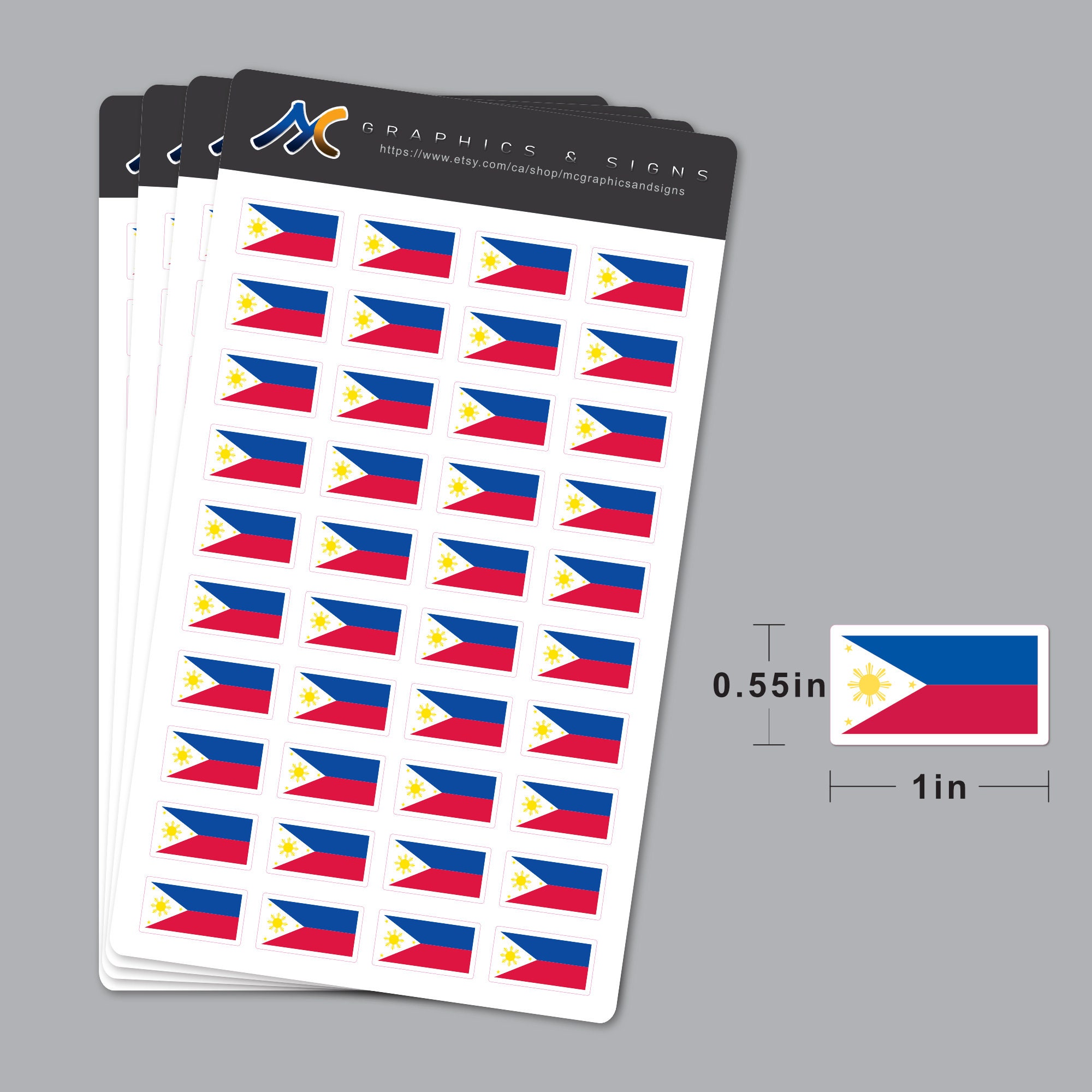 Philippines Flag Sticker Sheet - Etsy