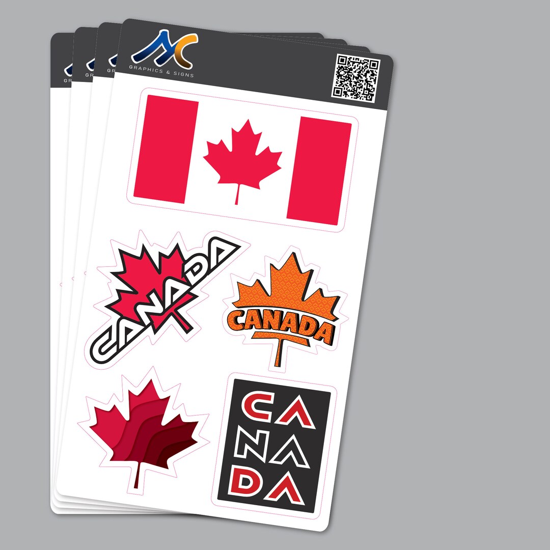 Canada Flag Vinyl Decal Sticker Sheet July 1st Canada Day - Etsy