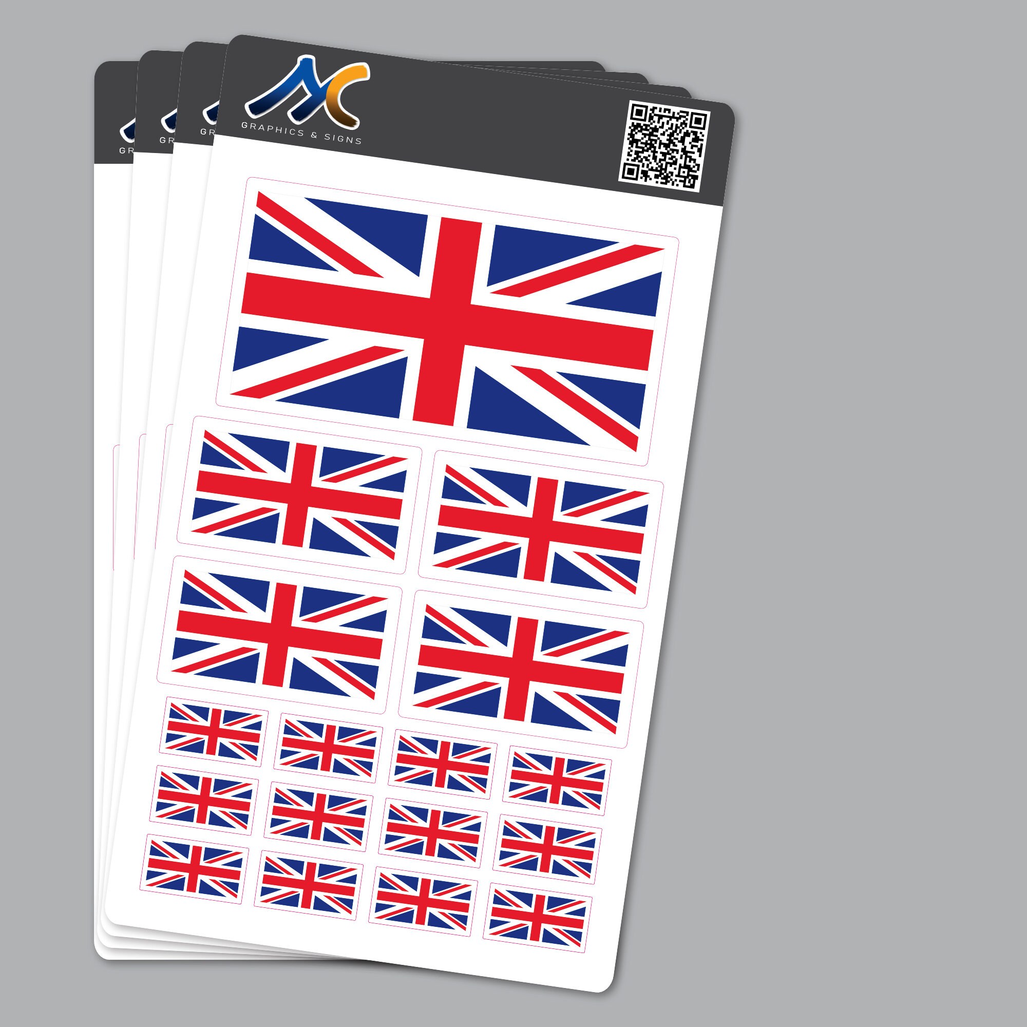 UK Union Jack Great Britain United Kingdom Flag Sticker Sheet - Etsy