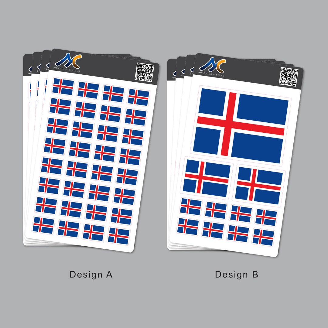 Iceland Flag Sticker Sheet - Etsy