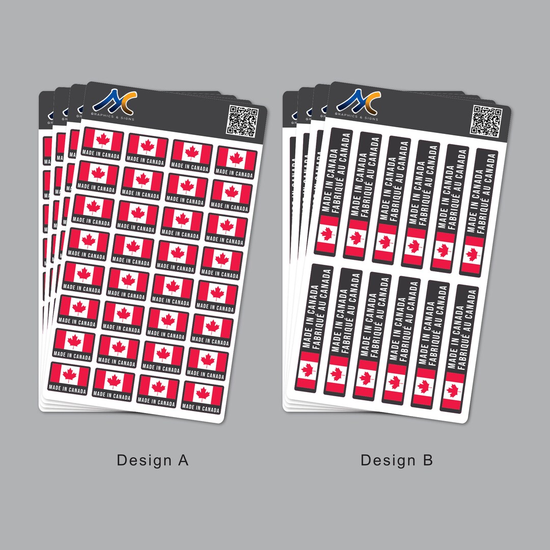 Canada Flag Made in Canada Sticker Sheet Sticker Label Product Label ...