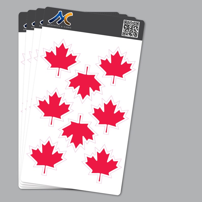 Canada Flag Maple Leaf Vinyl Decal Sticker Sheet July 1st Canada Day ...