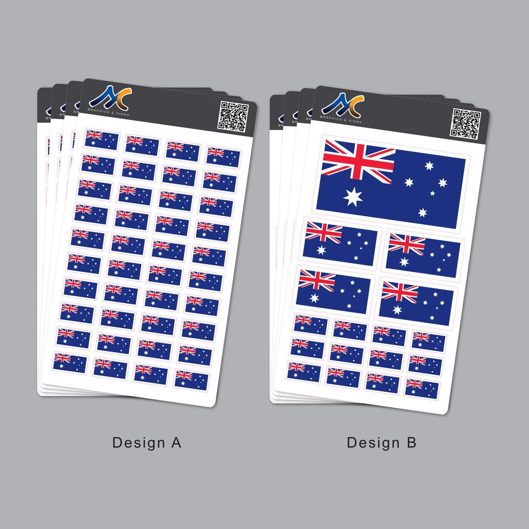 Australia Flag Sticker Sheet Aussie Flag, Australia Day, Envelope Seal ...