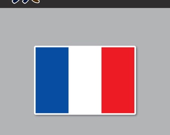 France Flag Emblem Vinyl Stickers Available in 3 Sizes - Etsy