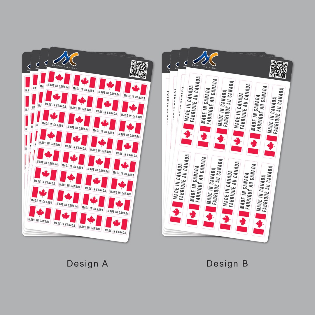 Canada Flag Made in Canada Sticker Sheet Sticker Label Product Label ...