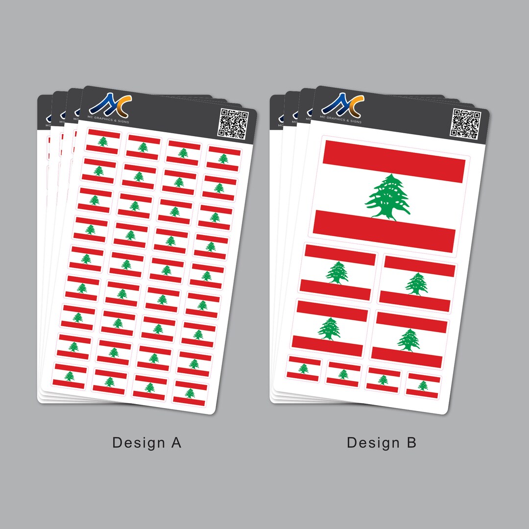 Lebanon Flag Vinyl Decal Sticker Sheets - Etsy