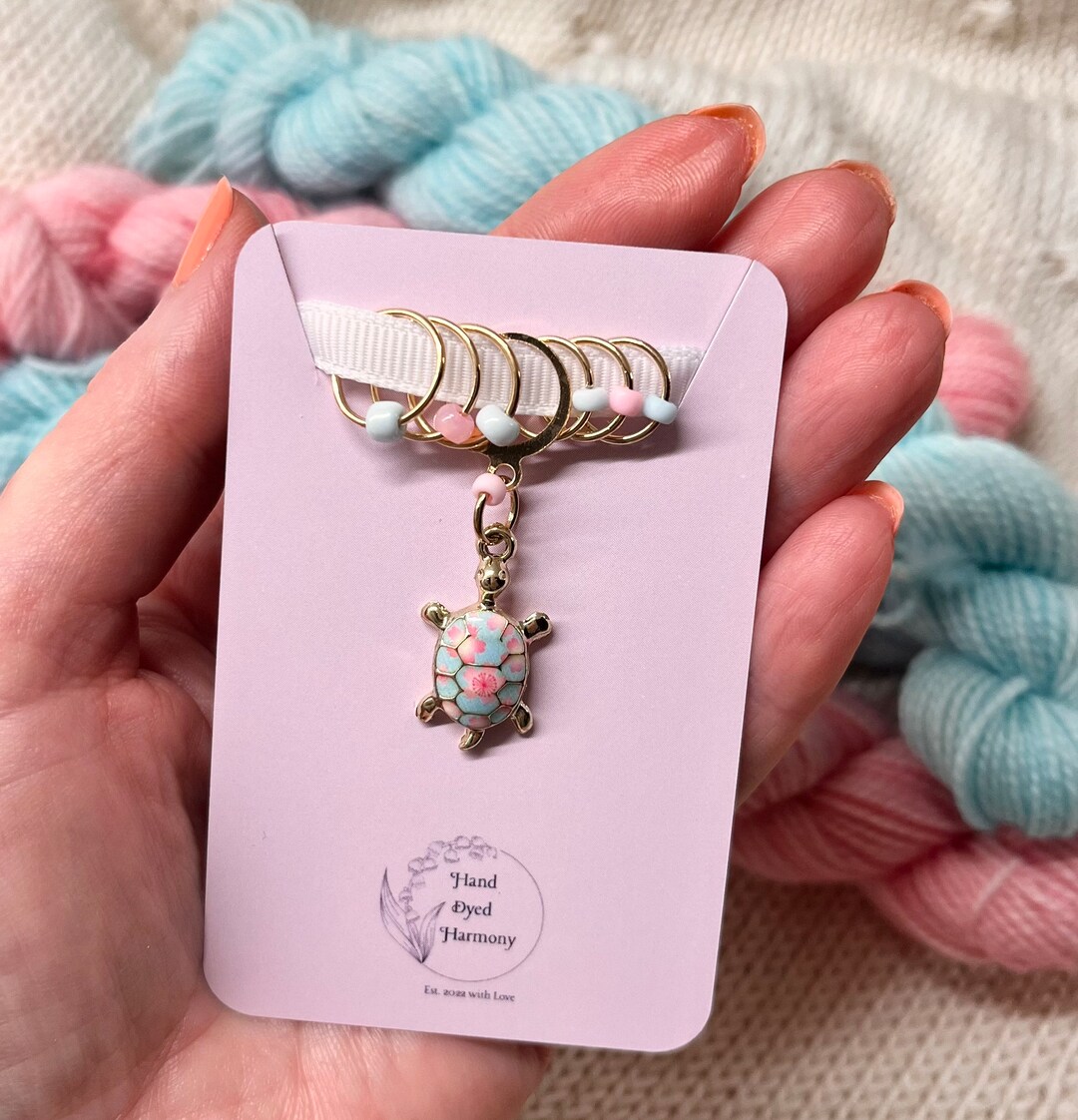 Turtle Stitch Marker Set: Gold Plated Knitting Crochet Notions - Etsy