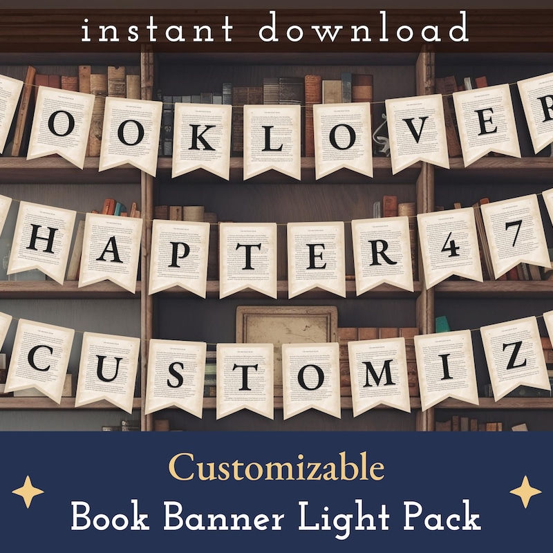 Book Banner - Etsy