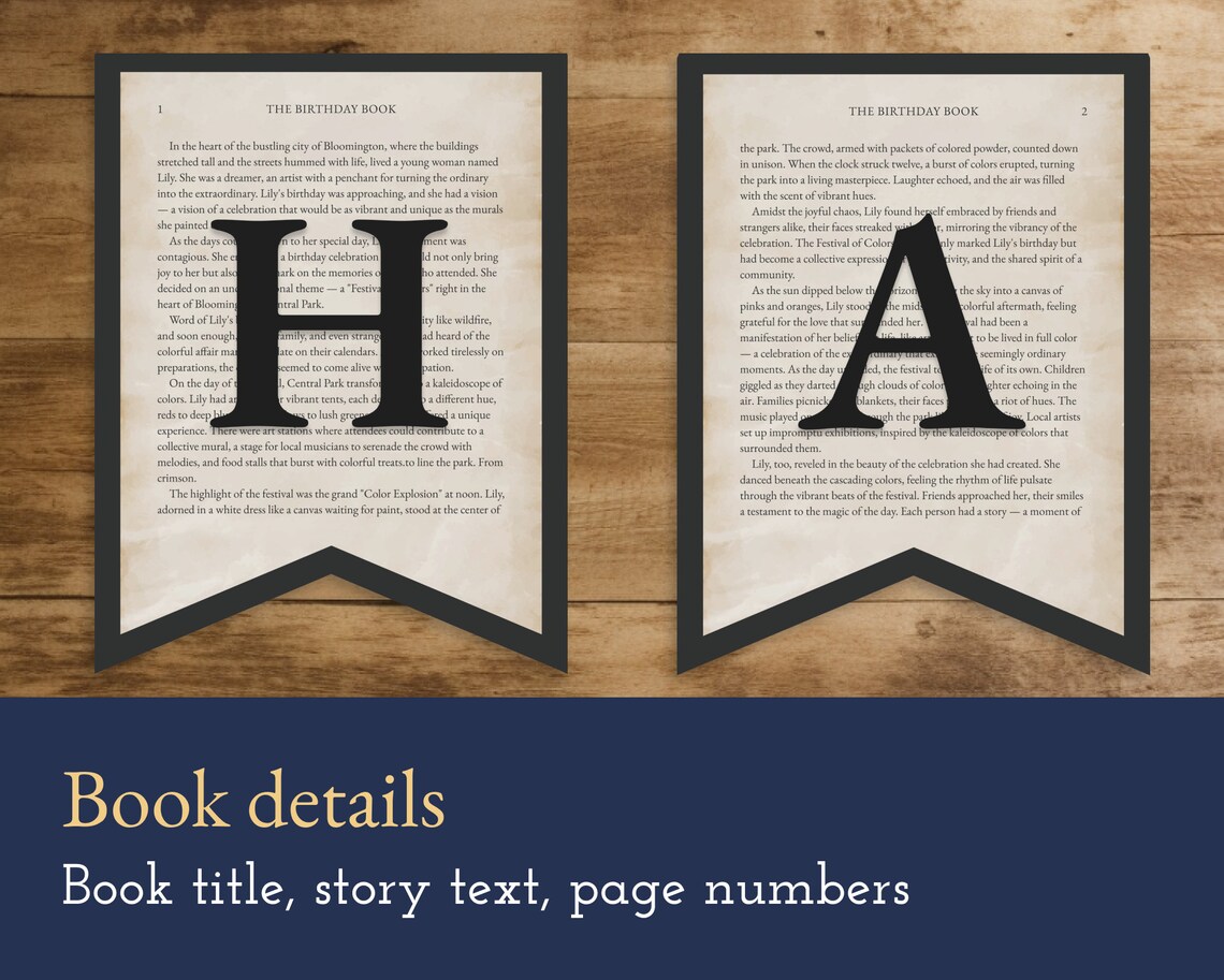 Book Custom Banner Pack, Vintage Book Page, Book Lover, Digital Banner ...