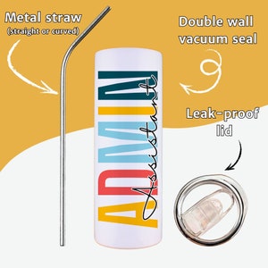Personalized Admin Assistant Tumbler, Admin Assistant Gift, Office ...