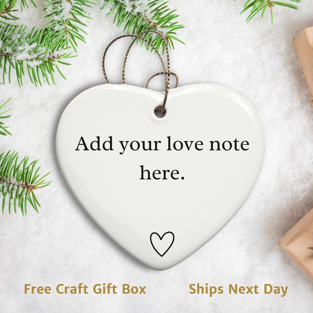 Custom Love Letter Heart Ornament, Romantic Gifts for Her, Romantic ...