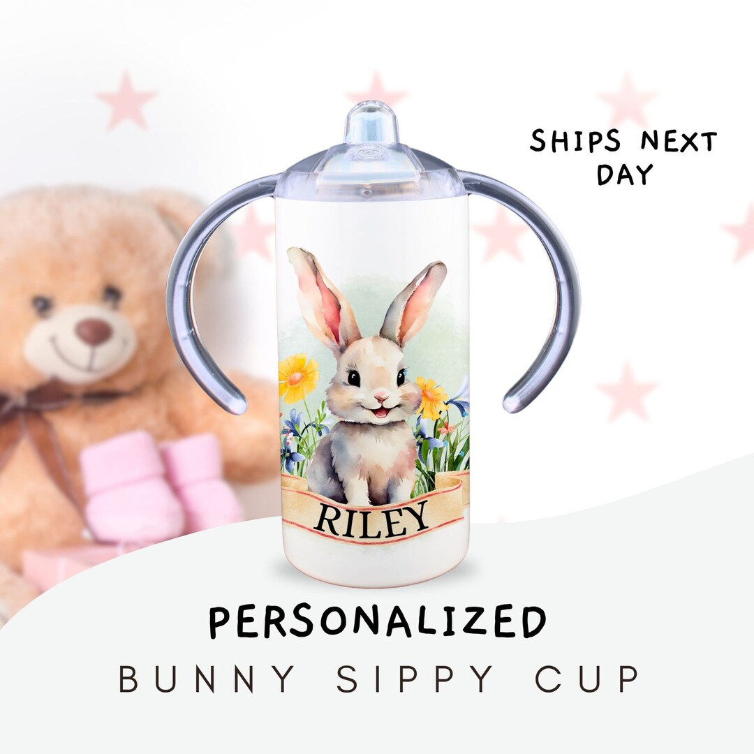 Personalized Bunny Sippy Cup for Toddlers, Personalized Tumbler for ...