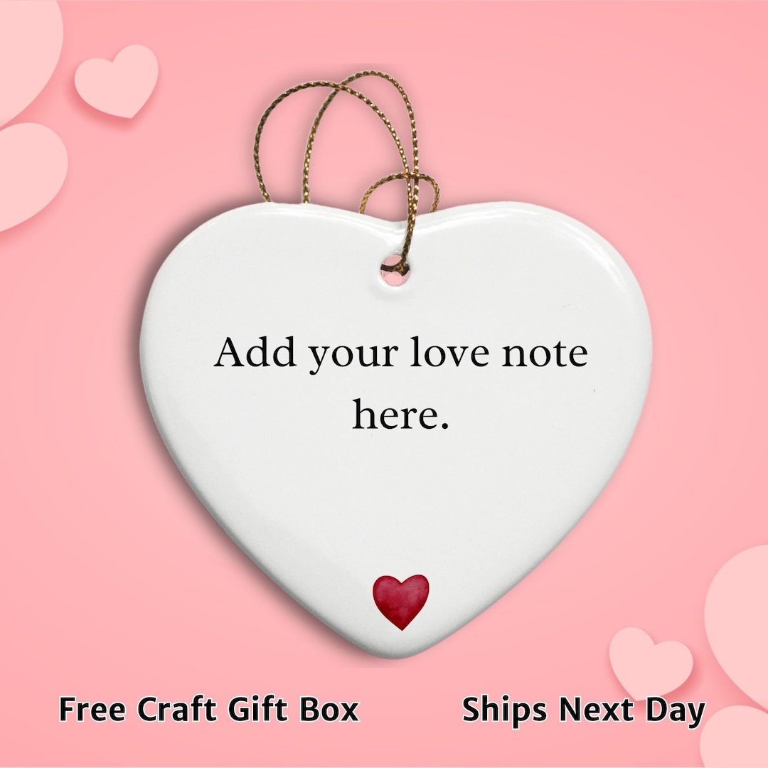 Personalized Love Letter Heart Ornament, Romantic Gifts for Her ...
