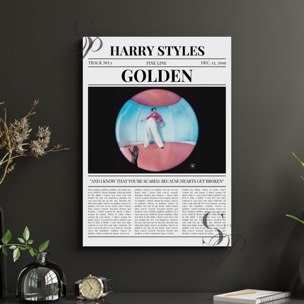 Golden Harry Styles - Etsy