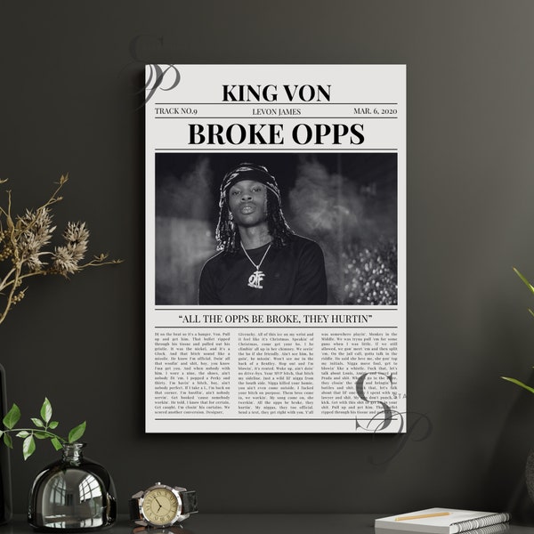 King Von Album Cover Poster - Etsy