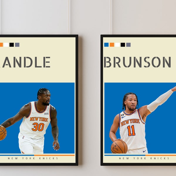 New York Knicks Modern Poster - Etsy