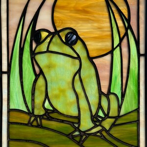 Frog or Toad Stained Glass Pattern: Wild Nature Panel Template (PDF ...