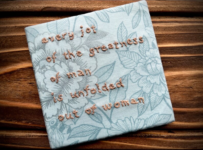 Embroidered Poetry / Unfolded Out of the Folds Walt Whitman Poem Framed ...