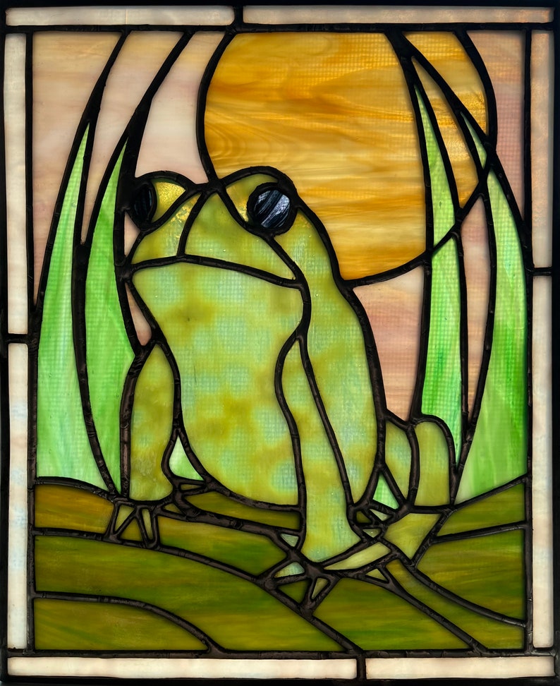 PDF LARGE Stained Glass Pattern / Mosaic Template Digital Download Toad ...