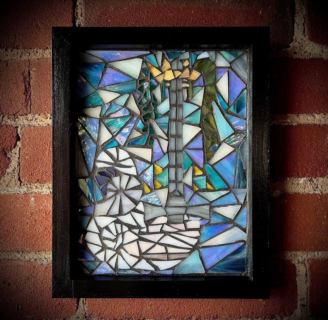 Ace of Swords Stained Glass Mosaic: Handmade Tarot Wall Decor - Etsy