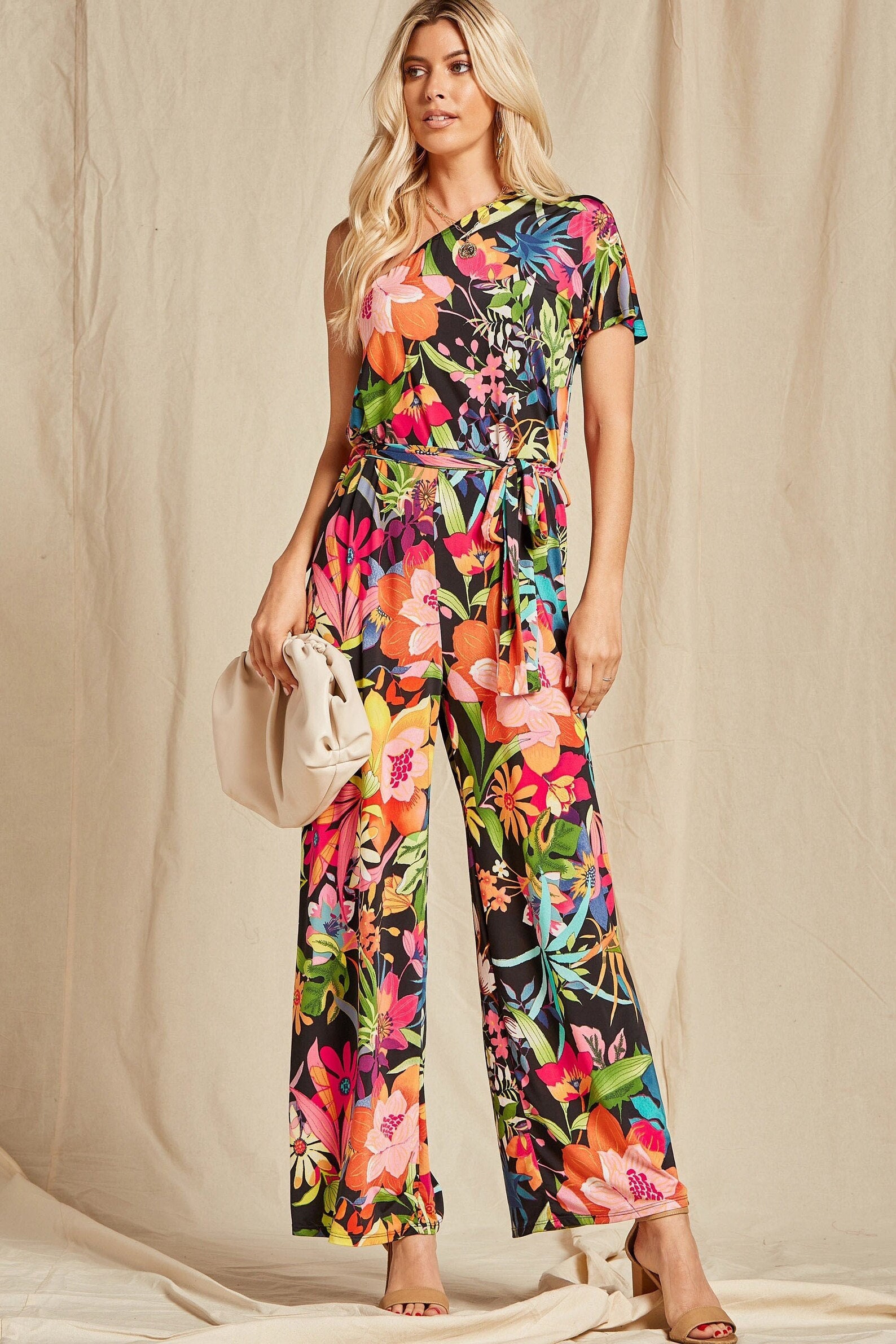 New Beeson River Floral Jumpsuit Vacation Cruise Resort Wear Leisure ...