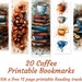 20 Coffee Printable Bookmarks, Coffee Printables, Coffee Lovers ...