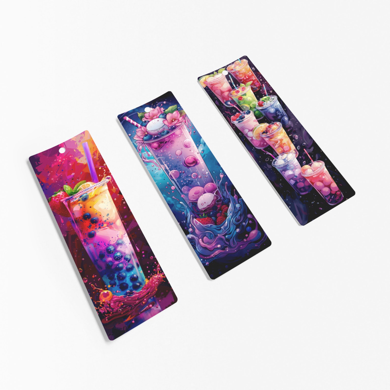 20 Bubble Tea Bookmarks, Printable Bookmarks, Kawaii Bubble Tea ...