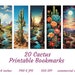20 Cactus Bookmark Designs Printable Bookmarks Nature - Etsy