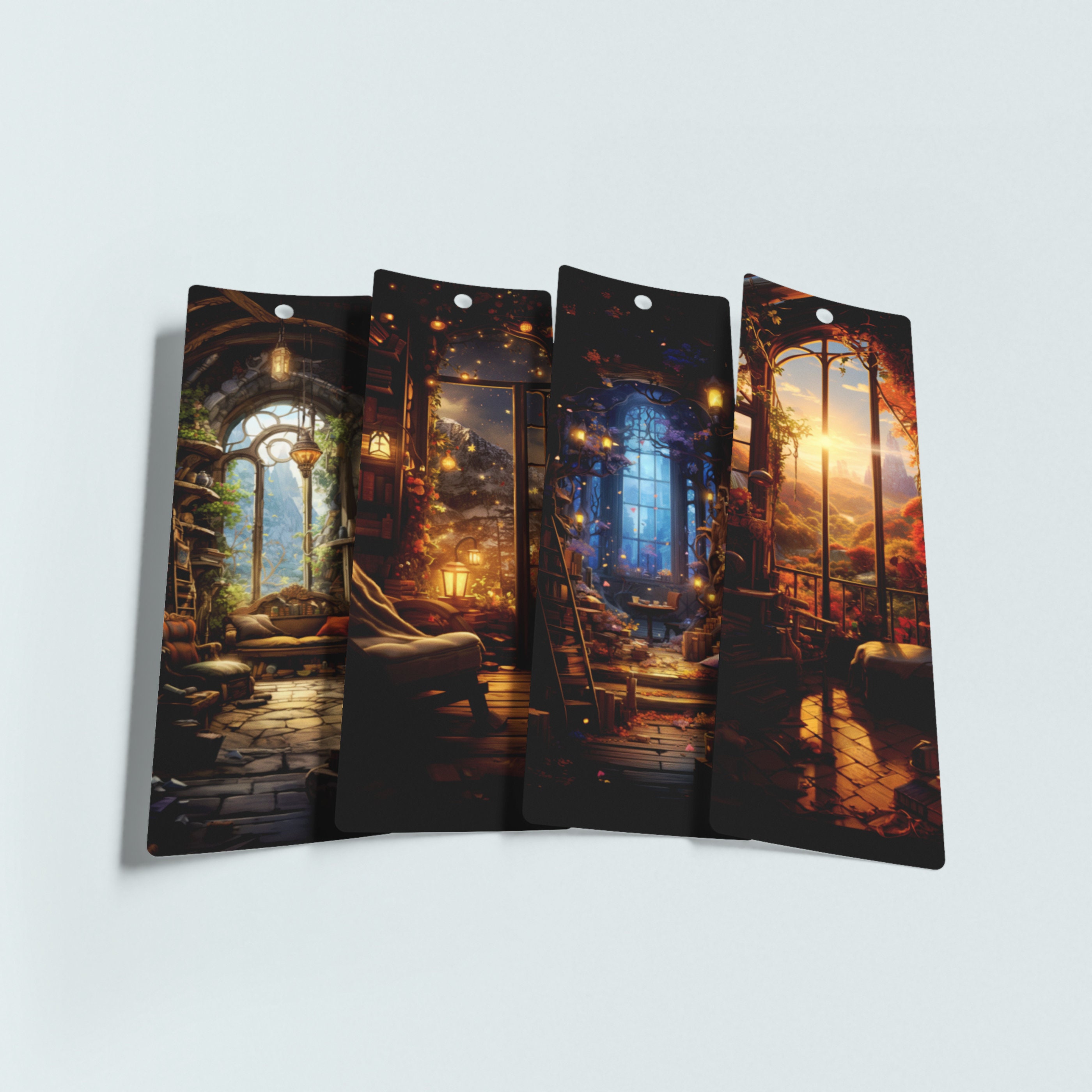 20 Cozy Reading Room Designs Printable Bookmarks, Fantasy Bookmark ...
