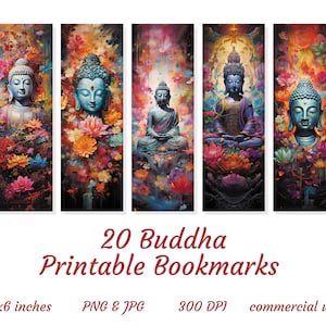 20 Buddha Bookmark Designs, Printable Bookmarks, Zen Bookmarks ...