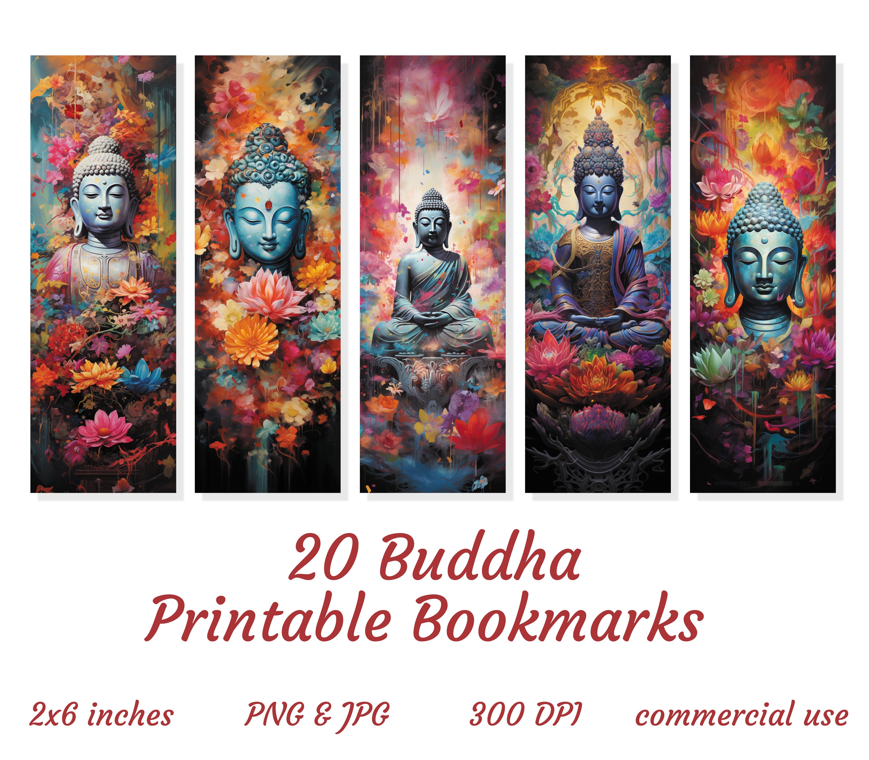 20 Buddha Bookmark Designs, Printable Bookmarks, Zen Bookmarks ...