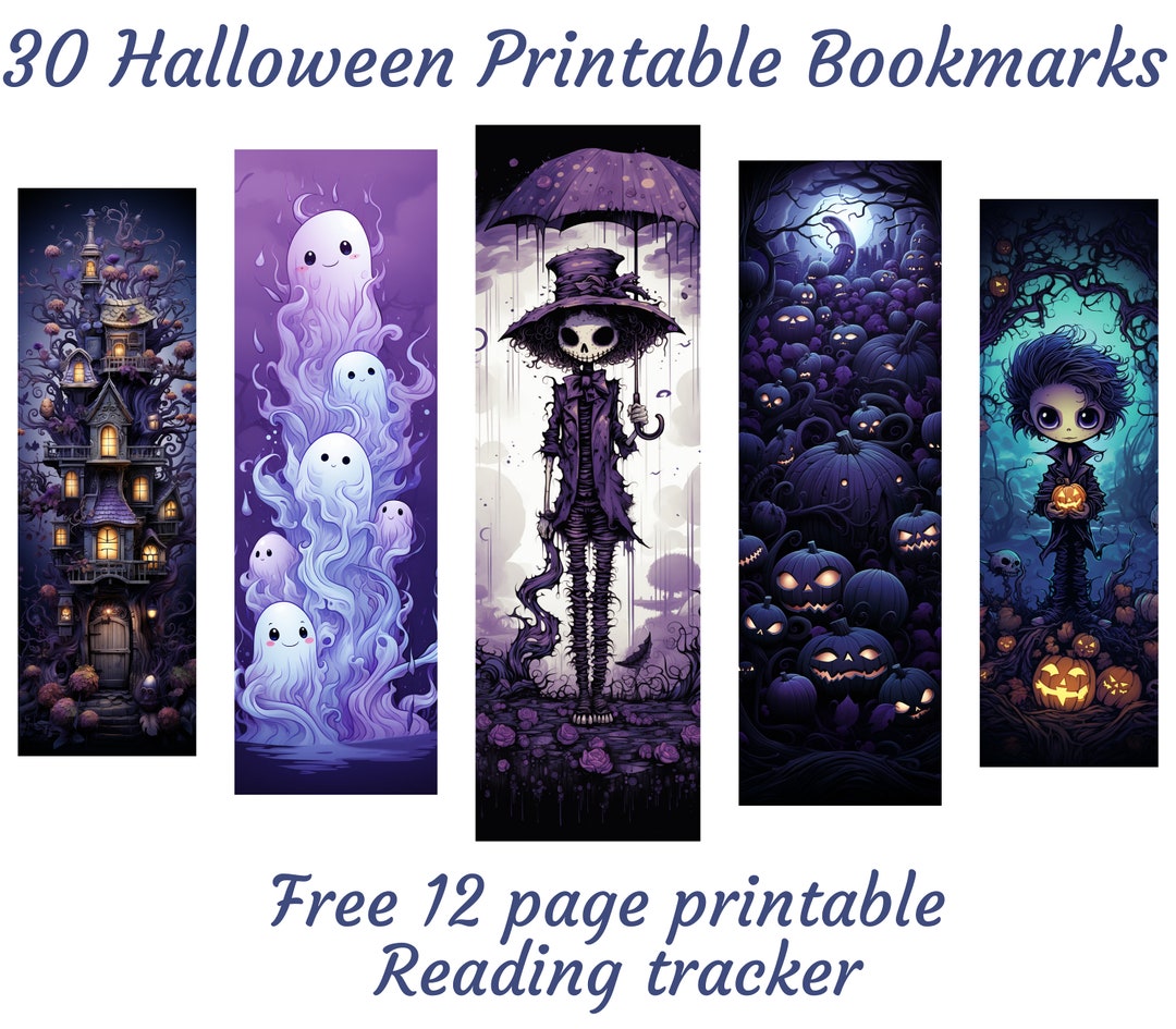 Halloween Bookmarks, Printable Halloween Bookmarks, Halloween Bookmark ...