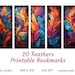 20 Feathers Printable Bookmarks, Feather PNG, Printable Bookmarks ...