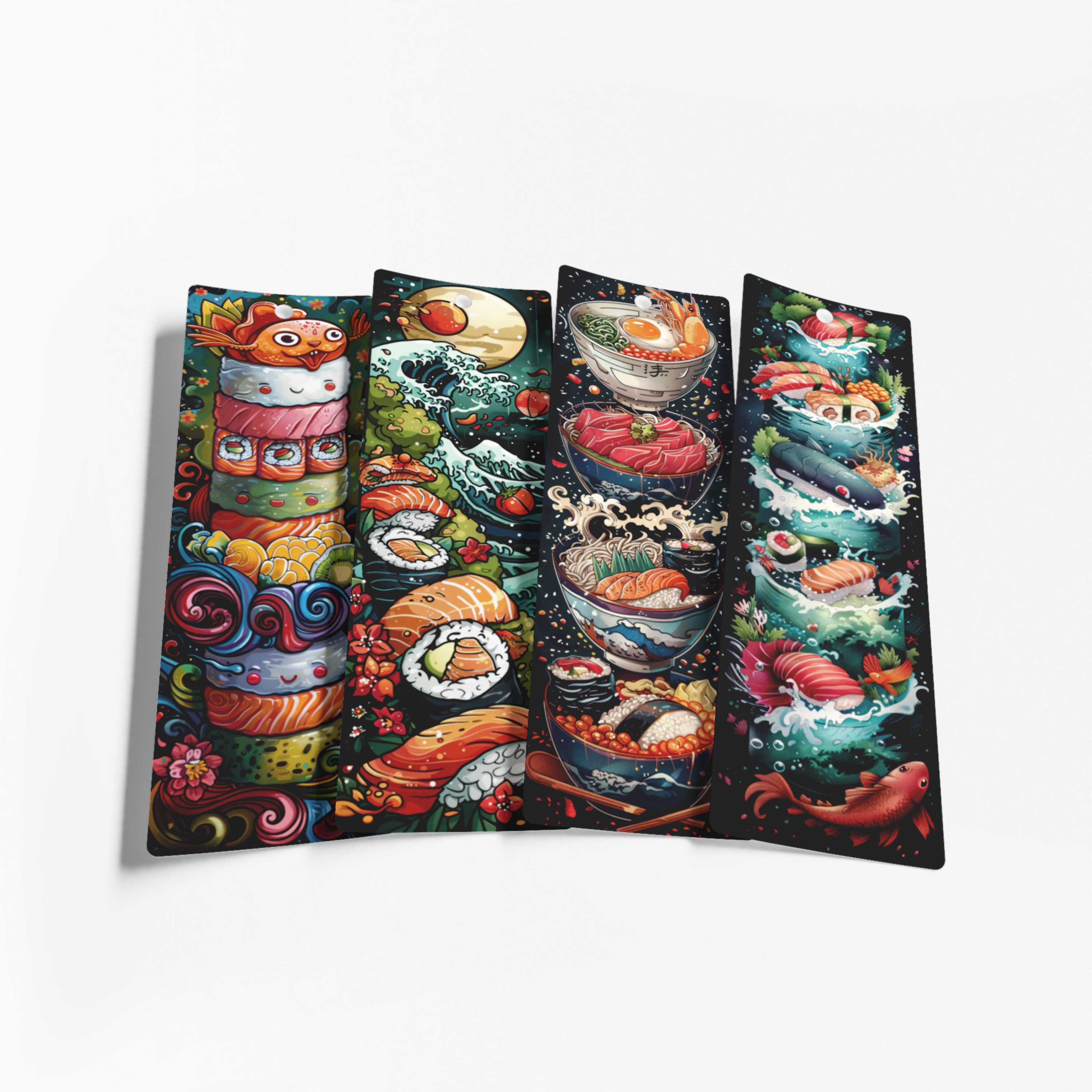 20 Kawaii Sushi Bookmarks, Printable Bookmarks, Sublimation Bookmark ...